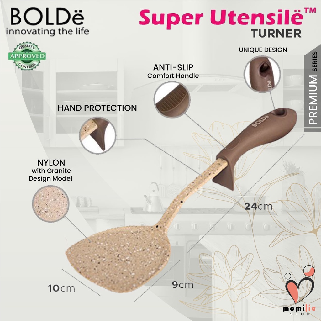 Jual BOLDe Super Utensile Granite Series Turner/ Spatula Beige 100% ...