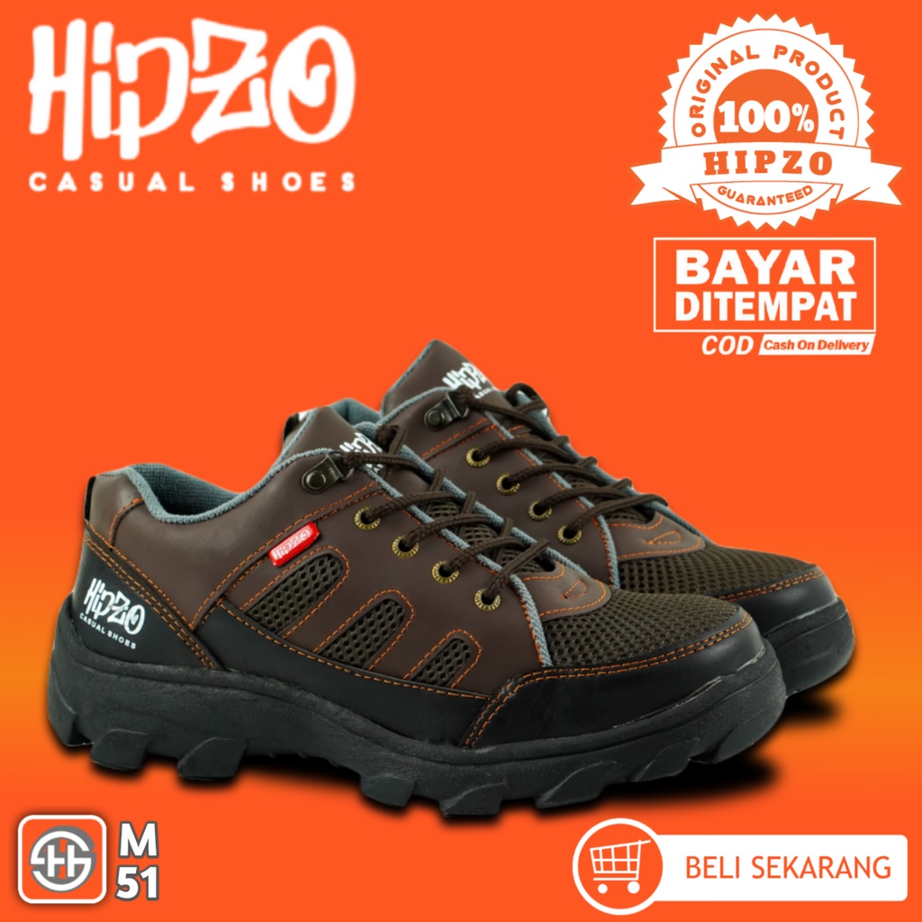 Jual Sepatu Safety Boot HIPZO M51 Sepatu Boots Kulit Pria Cowok Boots ...