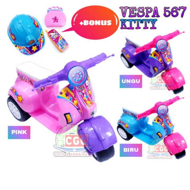 Jual Mainan pespa roda 3 ,warna feminim | Shopee Indonesia