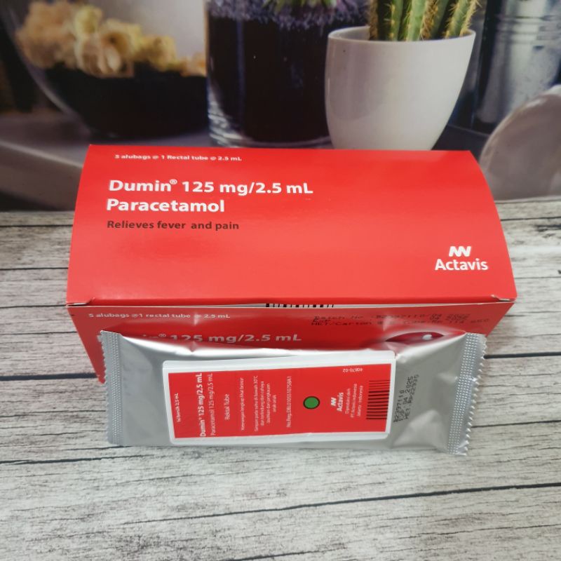 Jual Dumin Rectal Tube 125mg/2,5ml per Pack untuk bayi - Paracetamol ...