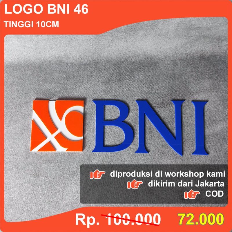 Jual LOGO BNI 46 Bahan Akrilik Laser Cutting | Shopee Indonesia