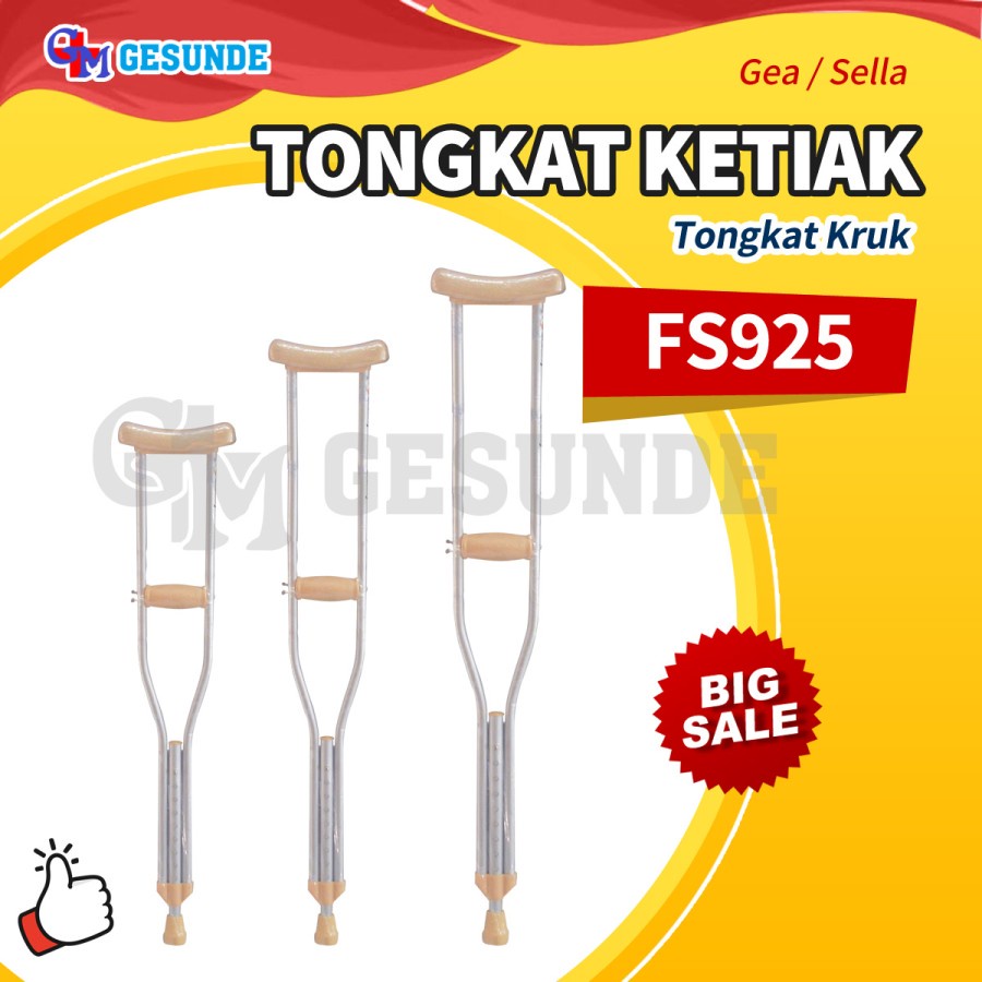 Jual Tongkat Ketiak FS925 - Tongkat Patah Tulang - Tongkat Kruk Untuk Cidera Kaki Jatuh/Tongkat ...