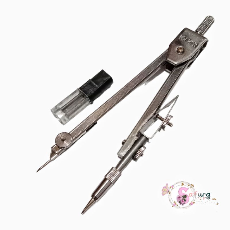 Jual jangka besi set math set pensil jangka sorong stainless steel ...
