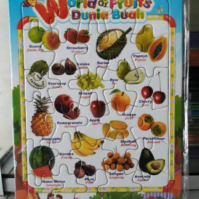 Jual Puzzle / Puzle / Pazel Fruit, Buah-buahan - belajar mengasah otak ...