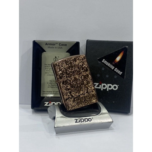 Jual Original Zippo Armor 49703 Carved Rose Gold | Shopee Indonesia