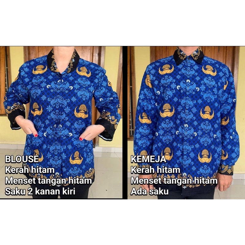 Jual BATIK KORPRI TERBARU KERAH MOTIF HITAM KORPS PEGAWAI REPUBLIK INDONESIA | Shopee Indonesia