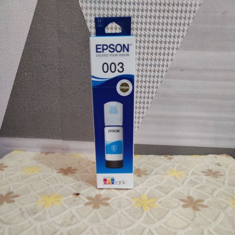 Jual TINTA EPSON 003 CYEN / BIRU 100% ASLI ORIGINAL PREMIUM | Shopee ...
