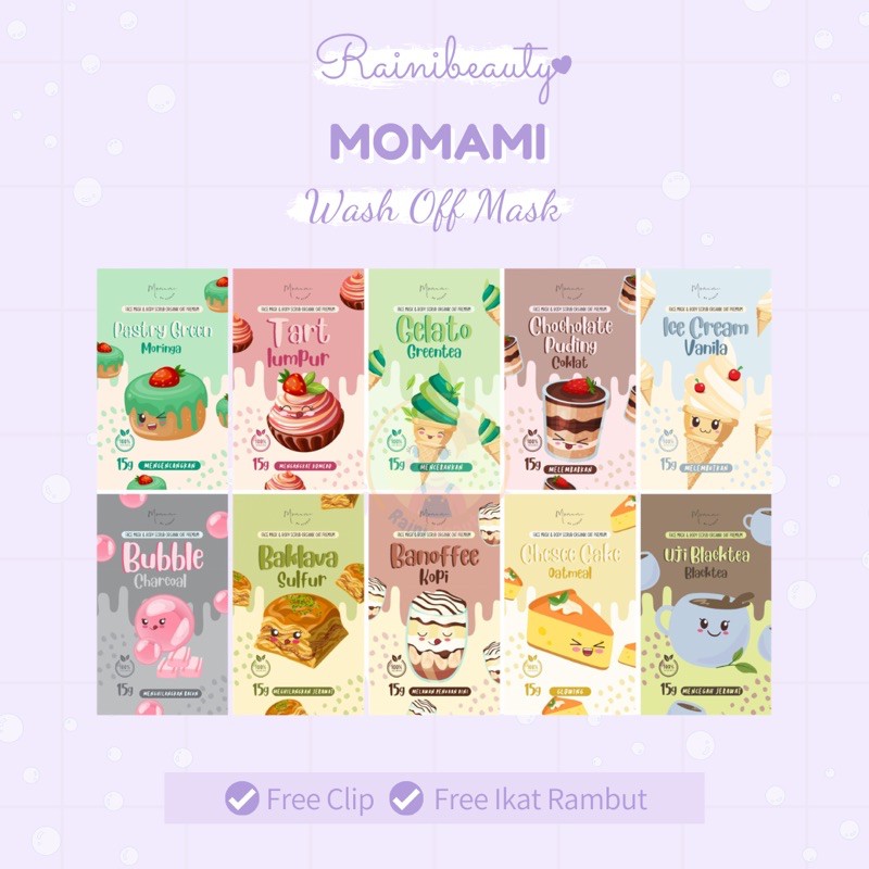 Jual [Momami] Face Mask & Body Scrub Organik Oat Preium 15gr | Shopee ...