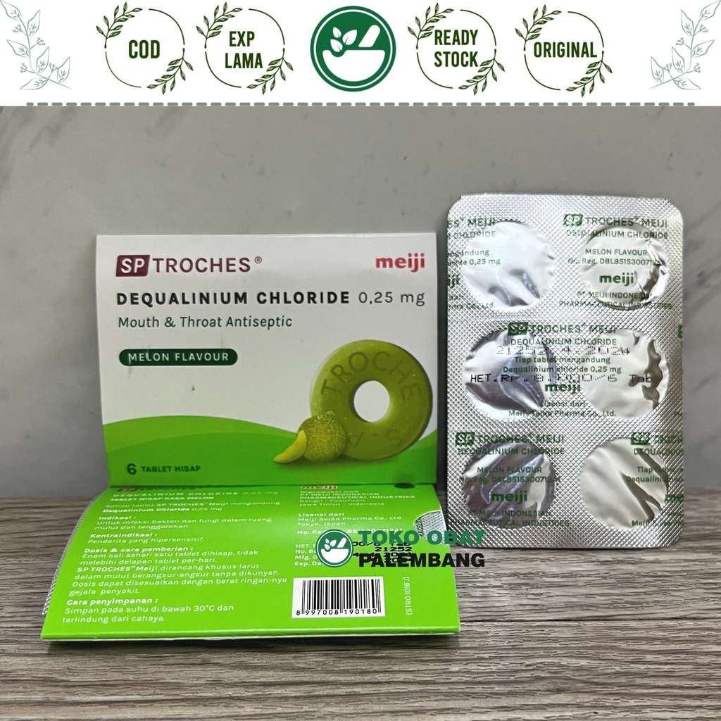 Jual SP TROCHES 6 TABLET HISAP MELON SAKIT TENGGOROKAN MEIJI MOUTH ...