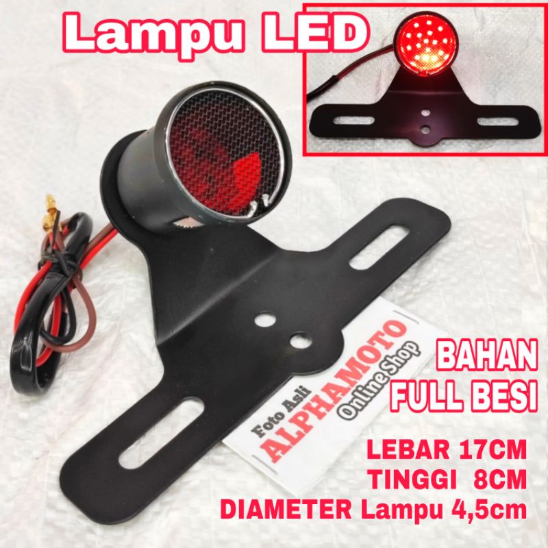 Jual Lampu rem japstyle bulat custom Chopper cafe racer klasik w175 ...