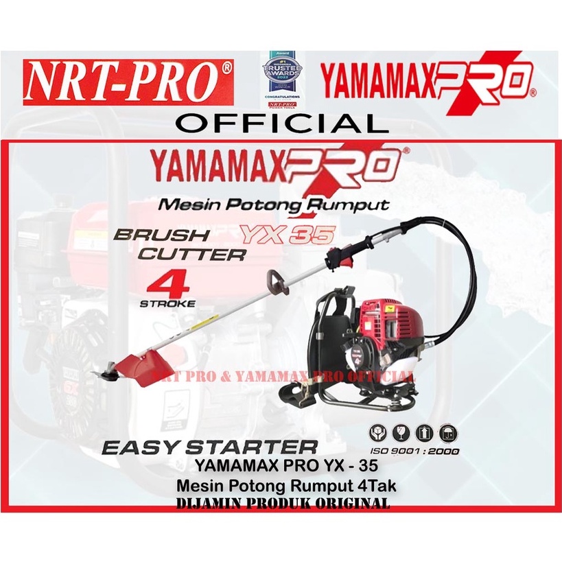 Jual Yamamax Pro YX 35 Mesin Potong Rumput 4 TAK Bensin Murni Brush ...