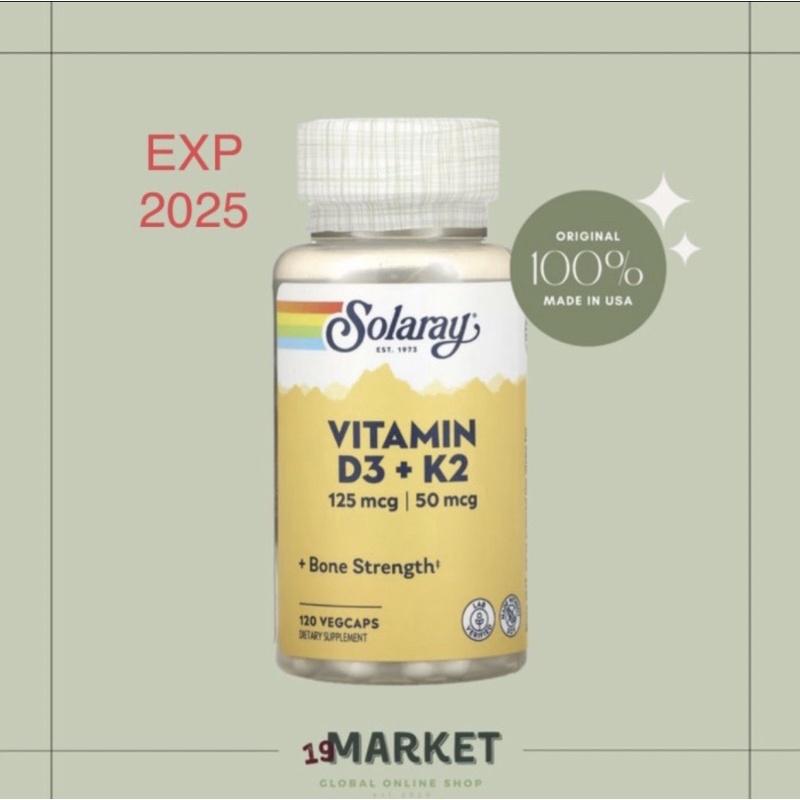 Jual Solaray Vitamin D3 K2 5000iu | Shopee Indonesia