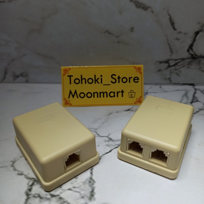 Jual Roset Telepon 1 Lubang / 2 Lubang / Rumah Telepon RJ11 - 1 Lubang ...