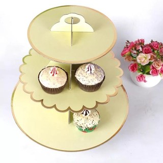 Jual CUPCAKE STAND 3 SUSUN CAKE TIER FOIL POL 3 TIER STANDING CUPCAKE ...