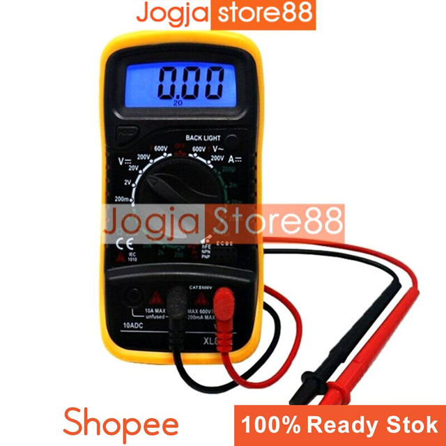 Jual Mini Digital Multimeter AC/DC Voltage Tester - Black | Shopee ...