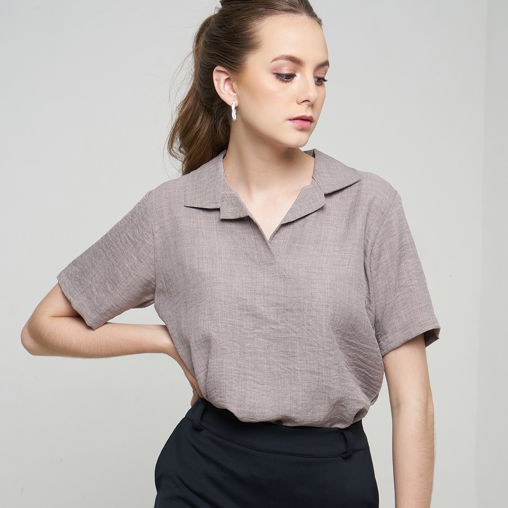 Jual Monellina 601395 Blouse Wanita Lengan Pendek | Shopee Indonesia
