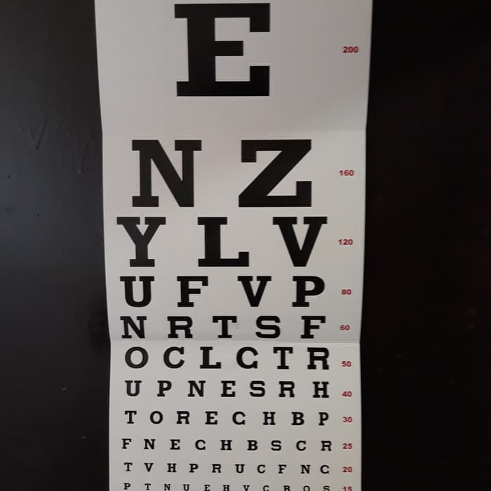 snellen card snelen card alat tes mata peralatan medis | Shopee Indonesia