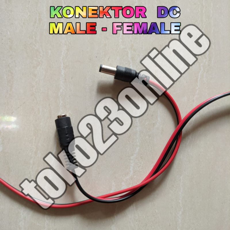 Jual SOCKET DC KABEL MALE FEMALE / JACK DC KABEL MALE FEMALE / SOCKET 5 ...