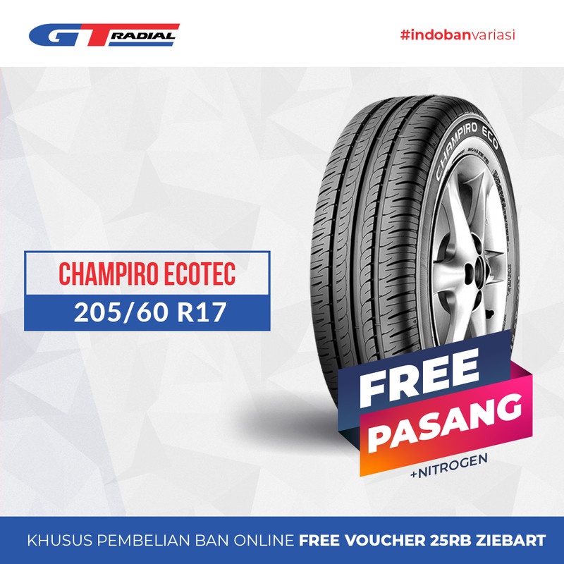 Jual BAN GT RADIAL CHAMPIRO ECOTEC 205/60 R17 | Shopee Indonesia
