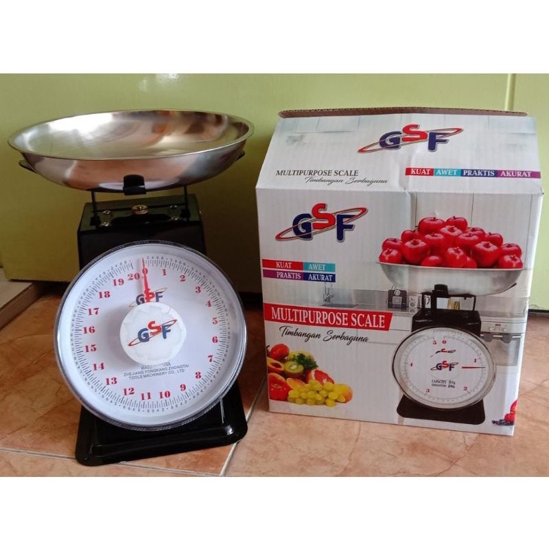 Jual Timbangan Buah Analog GSF 20 Kg - Timbangan Serbaguna | Shopee ...