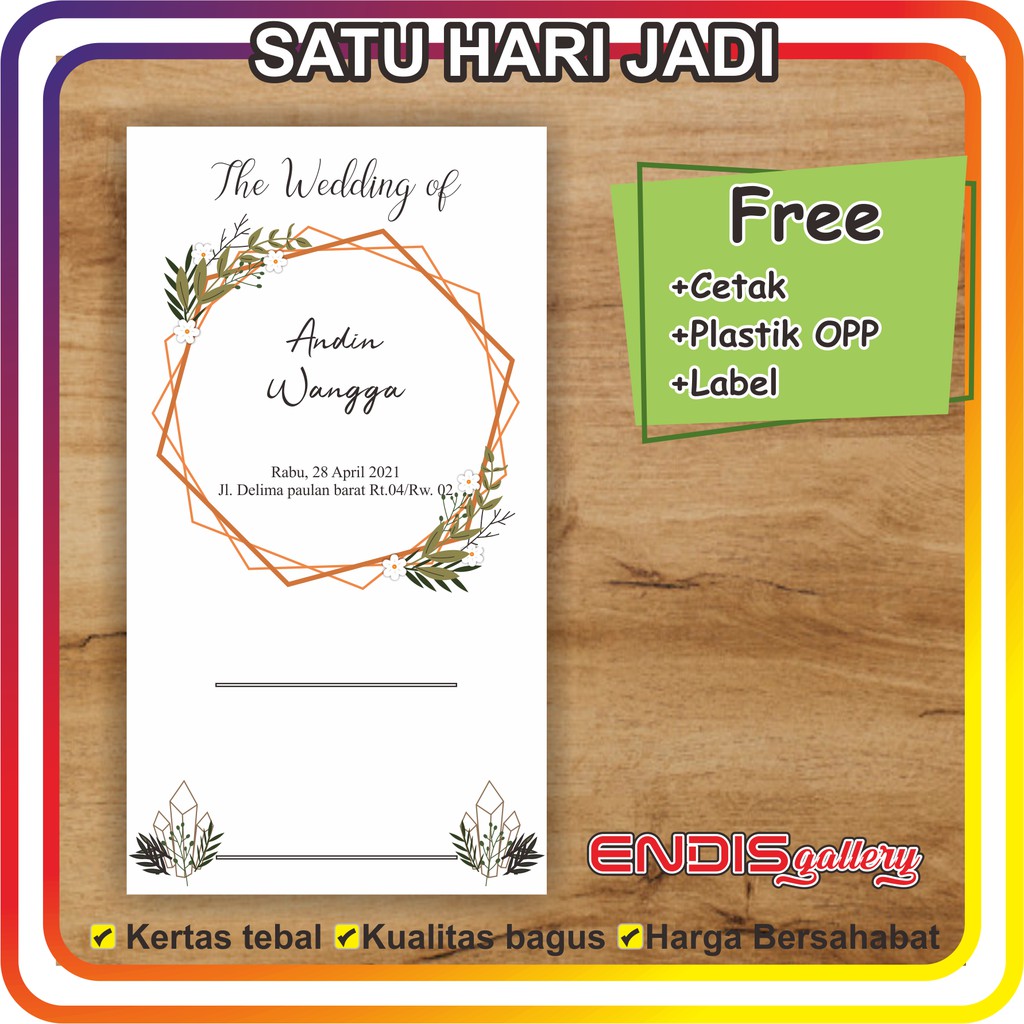 Jual UNDANGAN NIKAH hang tag | undangan pernikahan murah | undangan non ...