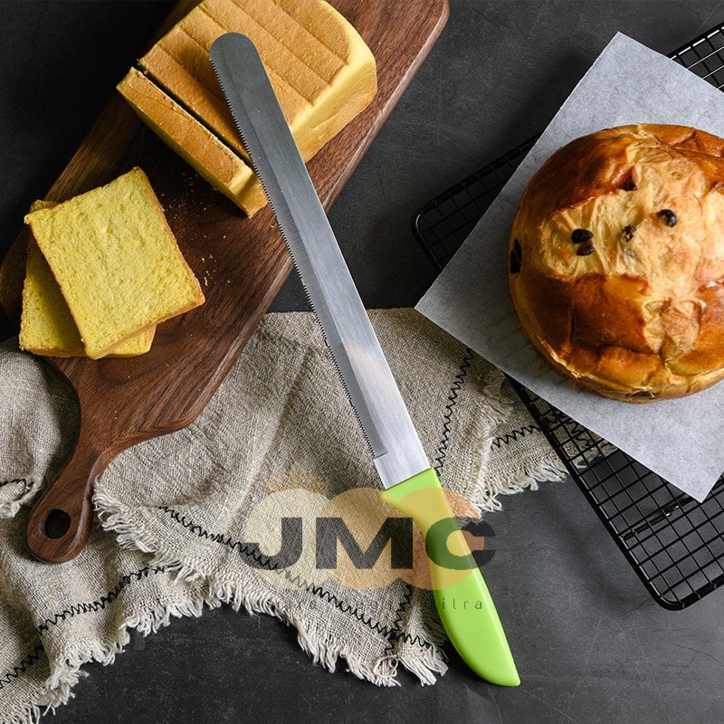 Jual JMC Pisau Roti Cake Pemotong Gerigi Premium Tajam Bread Cake Knife ...