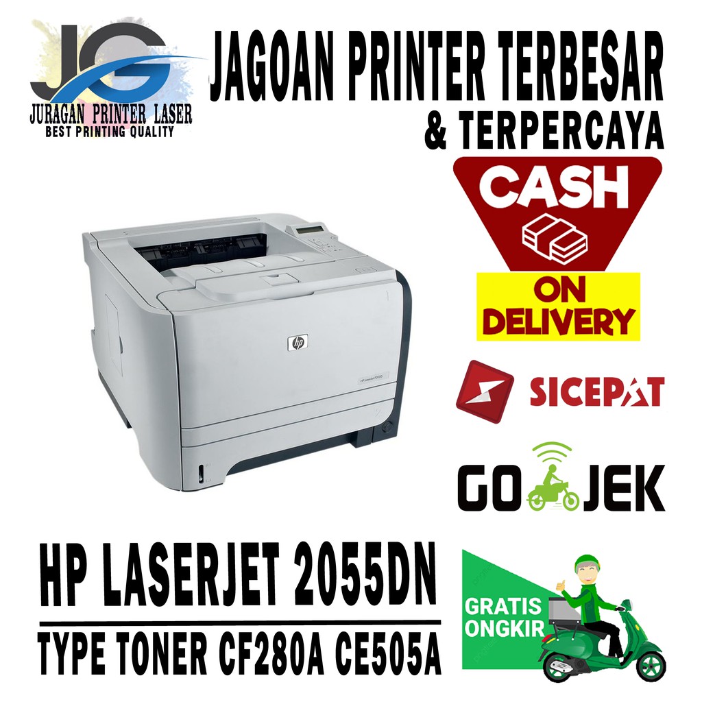 Jual Printer HP LaserJet 2055dn Cetak Dua sisi Otomatis | Kapasitas Cartridge 2500-3000 lembar ...