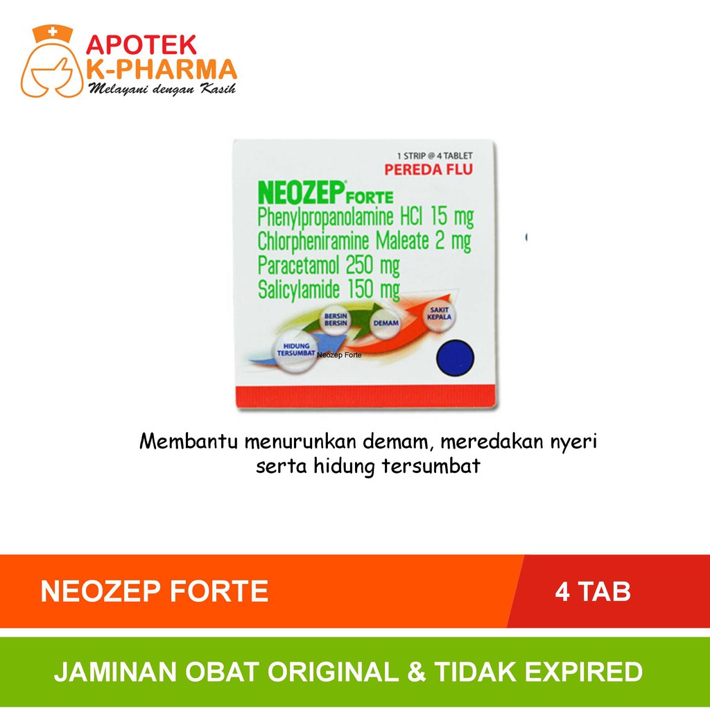 Jual Neozep Forte Strip Isi 4 Tablet Obat Original Darya Varia | Shopee ...