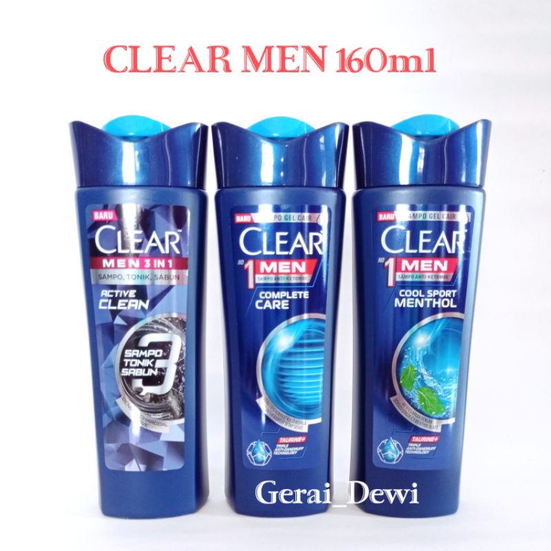 CLEAR men 3in1 shampo 160ml /complete care 160ml | Shopee Indonesia