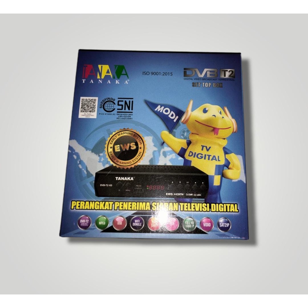 Jual STB SET TOP BOX TANAKA DVB T2 DIGITAL box Besi | Shopee Indonesia