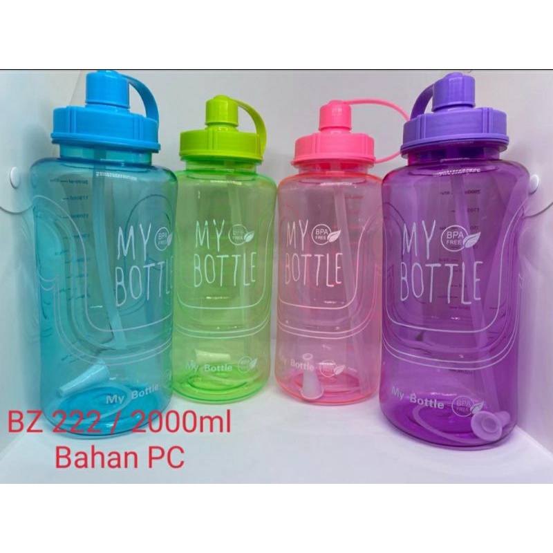 Jual Botol minum jumbo 2 liter / Botol Minum Ukuran Besar 2000 ml ...