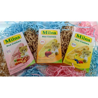 Jual Biscuit Milna Rice Cracker 20 gr Snack Milna Crackers Camilan Bayi ...