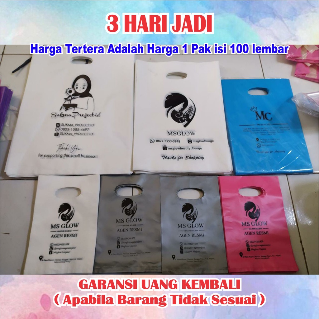 Jual Plastik Packing Olshop baju plus sablon Ukuran 30X40 | Shopee ...