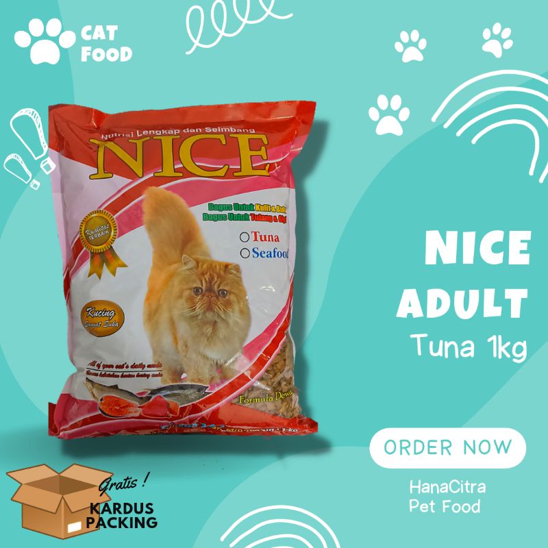 Jual Nice Makanan Kucing Dewasa 1 Kg / Nice Adult Cat Food 1kg | Shopee ...