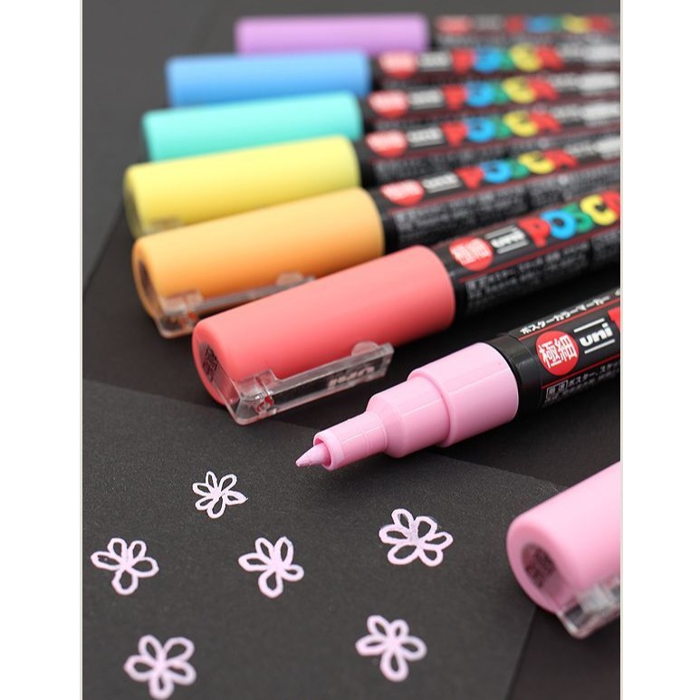 Jual Uni Posca PASTEL Paint Marker - Extra Fine Point - | Shopee Indonesia