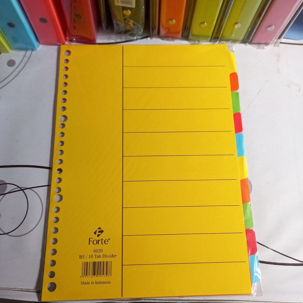 Jual Binder Divider Kertas B5 Pembatas Binder Ukuran B5 1 Pack Isi 10 ...