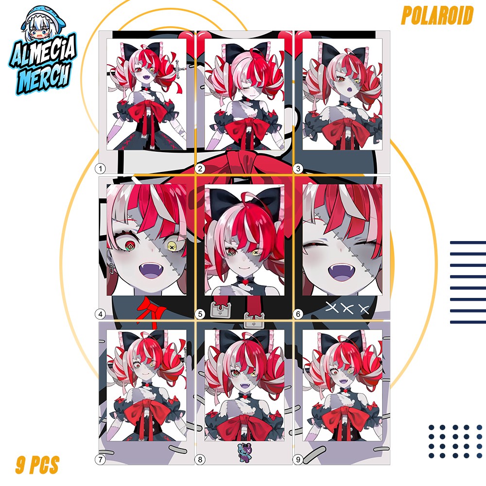 Jual Foto Polaroid Vtuber Hololive Kureiji Ollie / Cetak Foto Frame ...