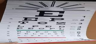 Jual Snellen Chart Abjad Bahan Kain alat test mata rabun jauh | Shopee ...