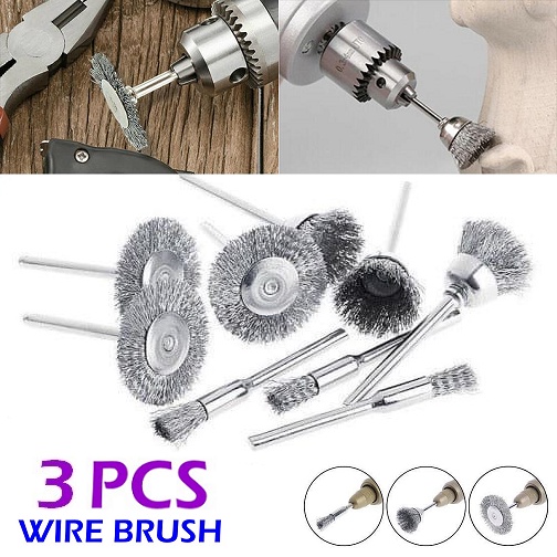 Jual Set 3 Pcs Sikat Kawat Brass Wire Brush Mini Grinder Gerinda Roda ...