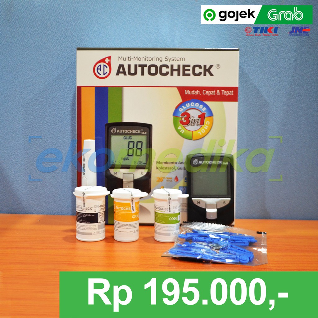 Alat Autocheck / GCU 3 in 1 / Gula, Kolesterol, Asam Urat AUTOCHECK ...