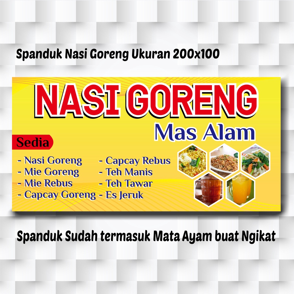 Jual Spanduk Banner Nasi Goreng / Bakso / Mie Ayam / Jajanan Warung ...