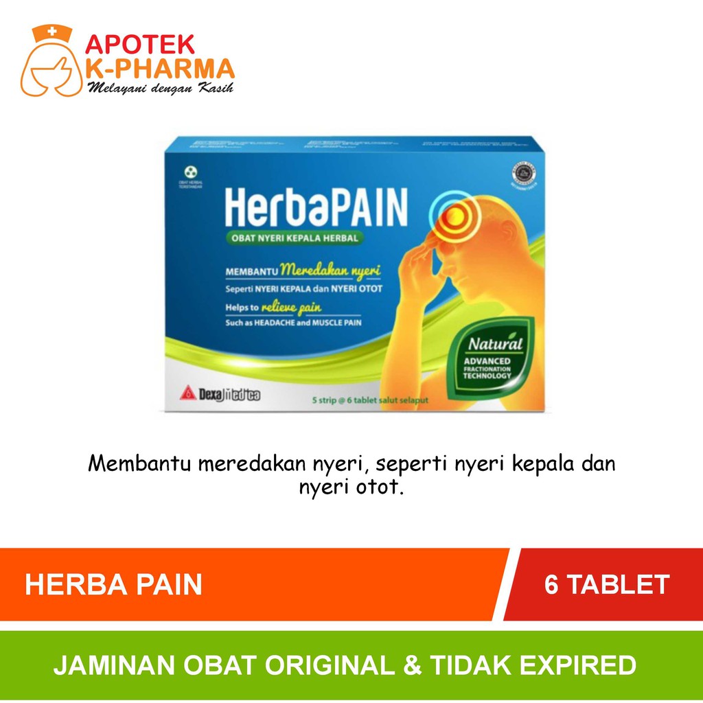 Jual Herbapain Strip Isi 6 Tablet Obat Original Dexa | Shopee Indonesia