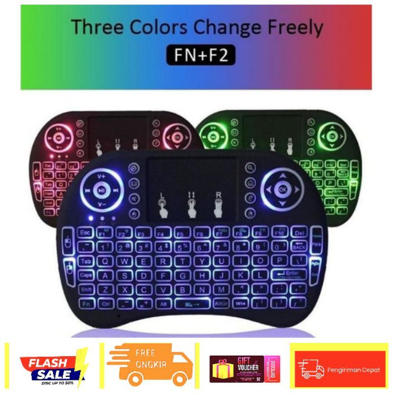 Jual Keyboard Wireless i8 Keyboard Bluetooth Led Keyboard Mini Android ...
