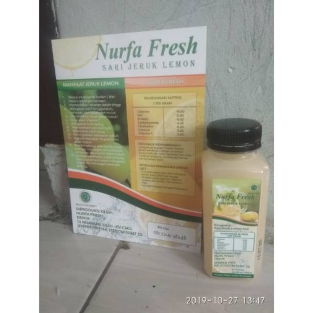 Jual Sarilemon nurfa fress botol 250 gr | Shopee Indonesia