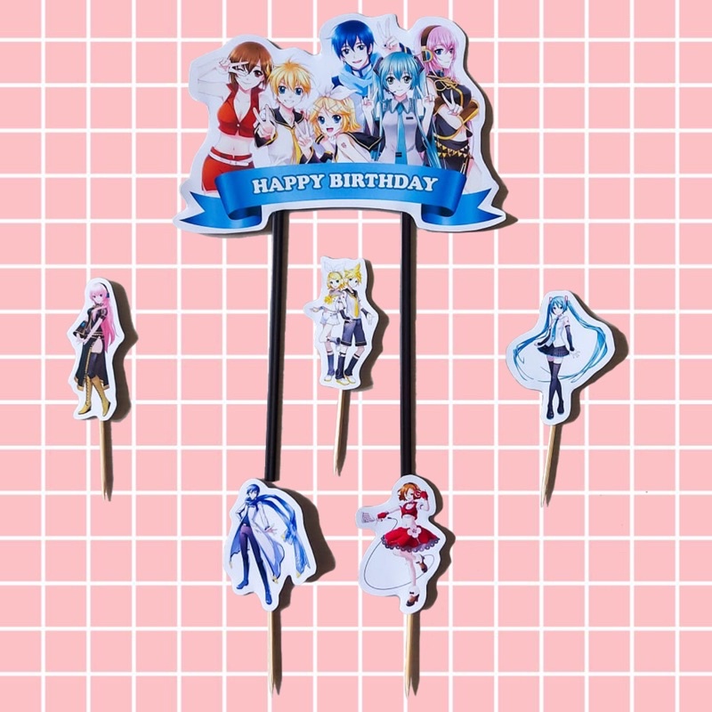 Jual Cake Topper HATSUNE MIKU / Topper Kue HATSUNE MIKU / Hiasan Kue ...