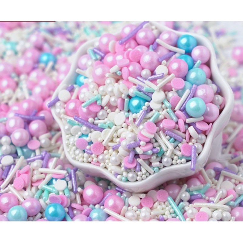 Jual 20gr sprinkle pinky mix/sprinkel mutiara/sprinkle mutiara | Shopee ...