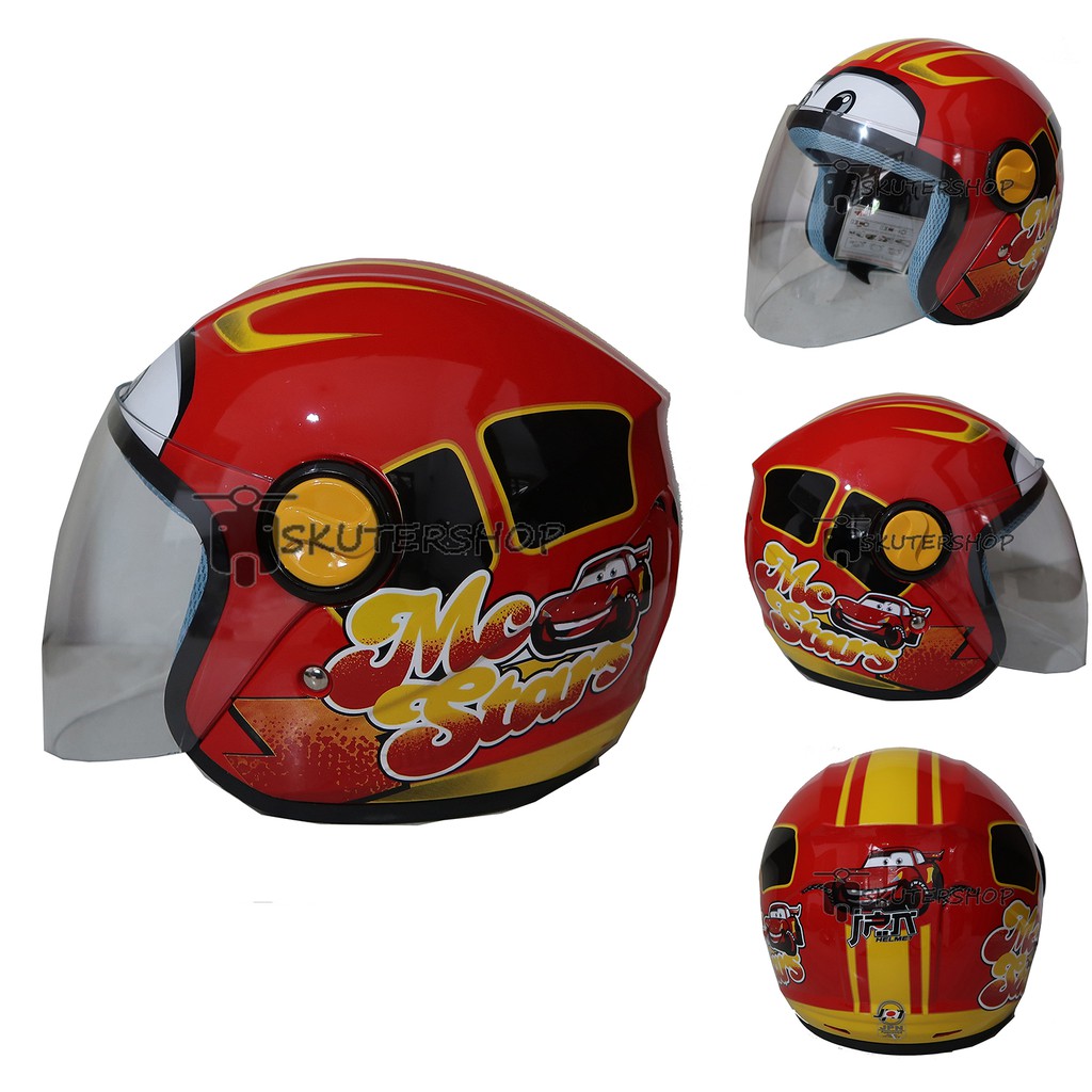 Jual Skutershop Helm Anak JPN Kids Helmet Motif Lucu Mobil Balap ...