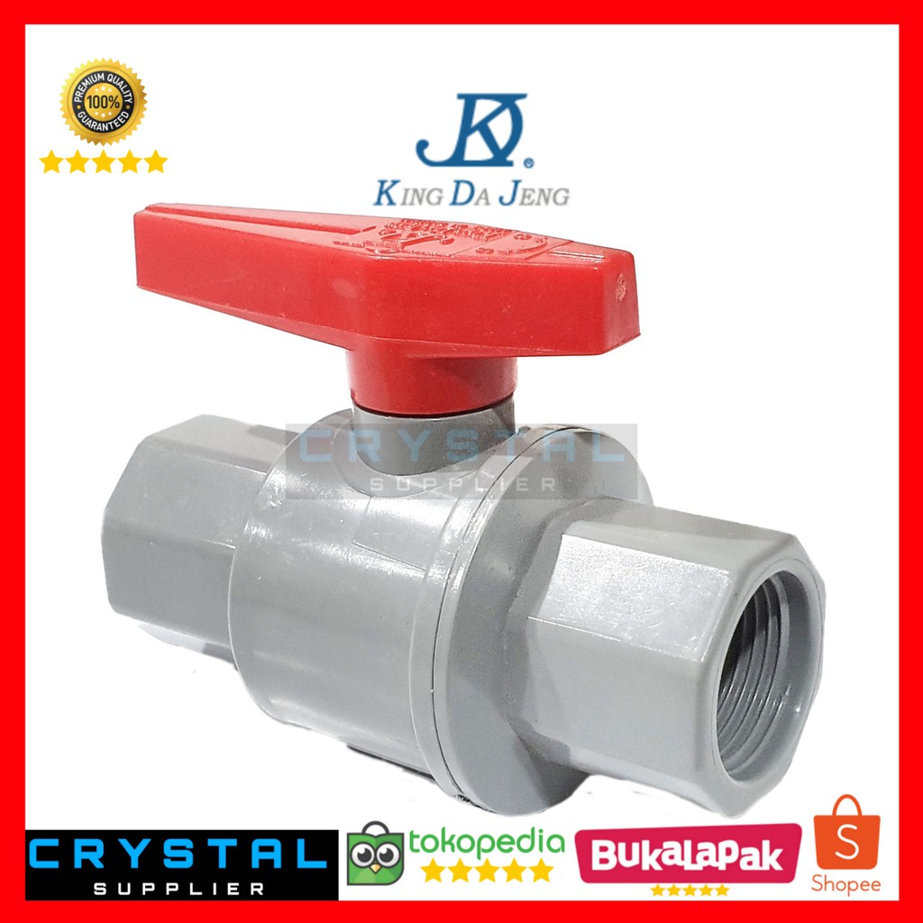 Jual STOP KRAN KDJ 4" inch PVC Drat / Ball Valve Drat Dalam Plastik | Shopee Indonesia