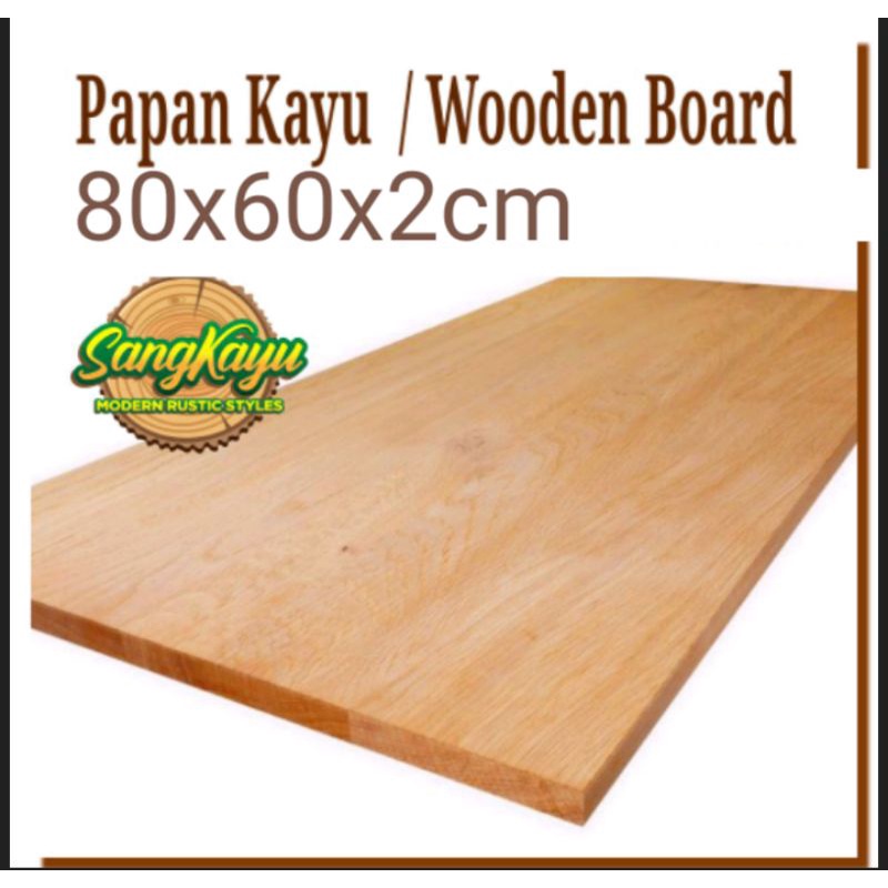 Jual Papan kayu wooden board 80x60x2cm daun meja Indonesia|Shopee Indonesia