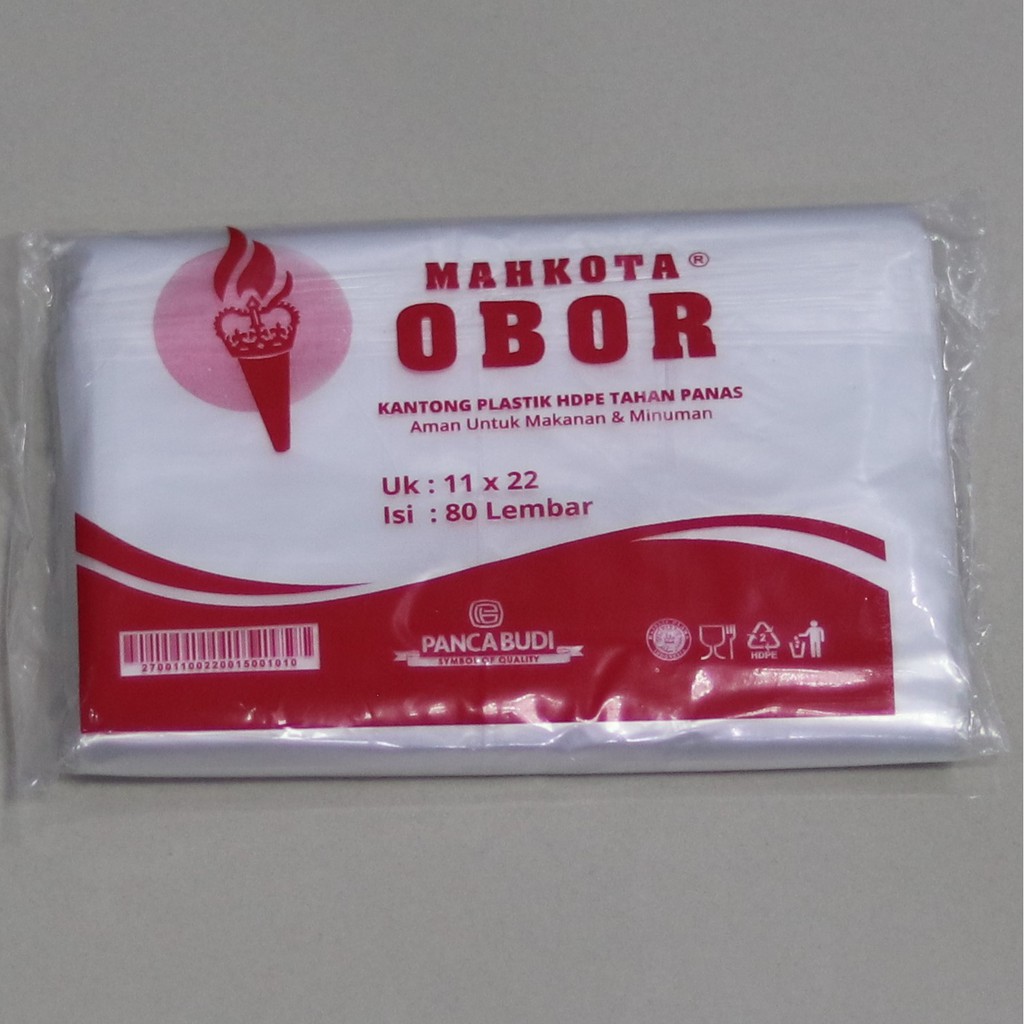 Jual Plastik Anti Panas/HDPE Obor Merah 0,5kg/11x22 isi 80pcs/Pack ...